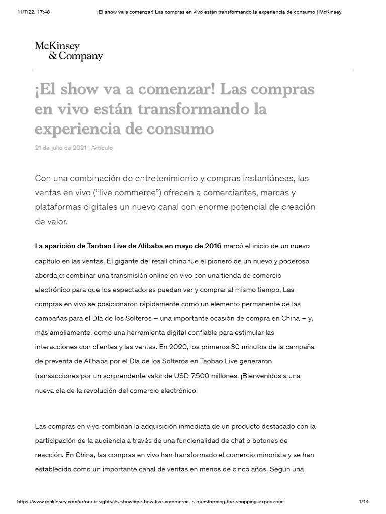 ¡El Show Va A Comenzar! Las Compras en Vivo Están Transformando La Experiencia de Consumo ...