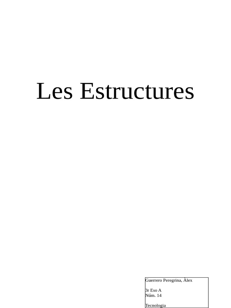 Treball Les Estructures | PDF