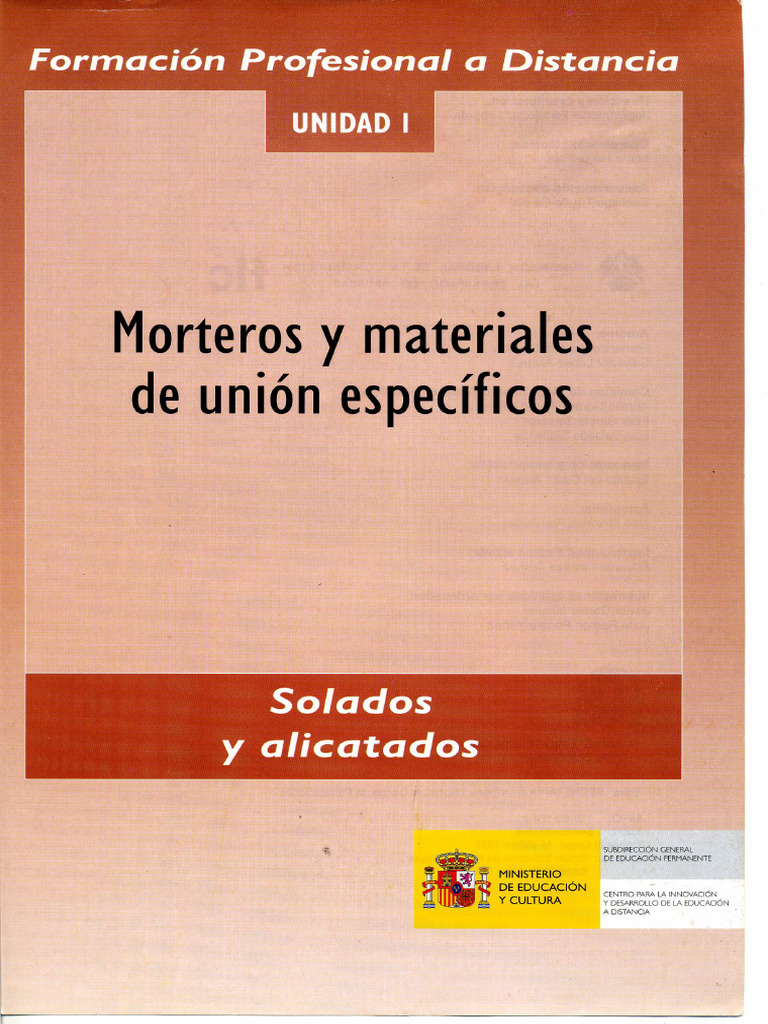 U1. Morteros y Materiales de Uniã N Especã - Ficos | PDF