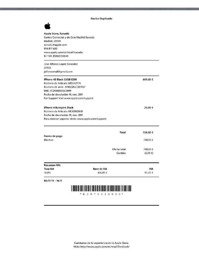 Factura Apple | PDF