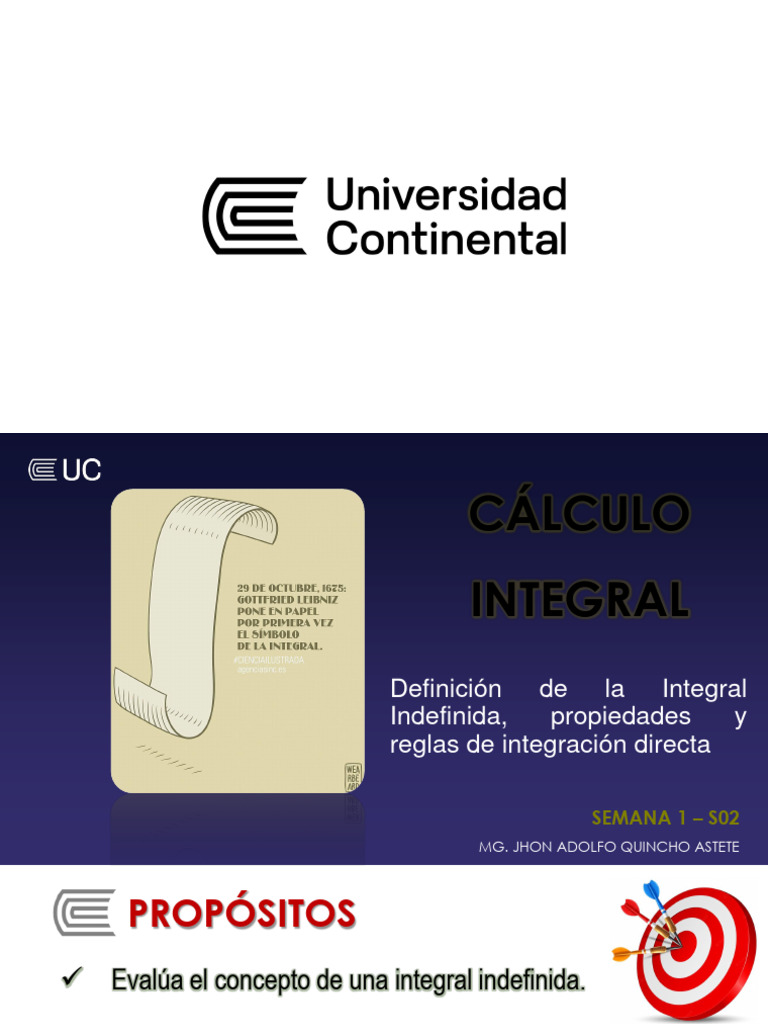 SEM 01-S02-CI-Definicion de La Integral Indefinida, Propiedades y ...