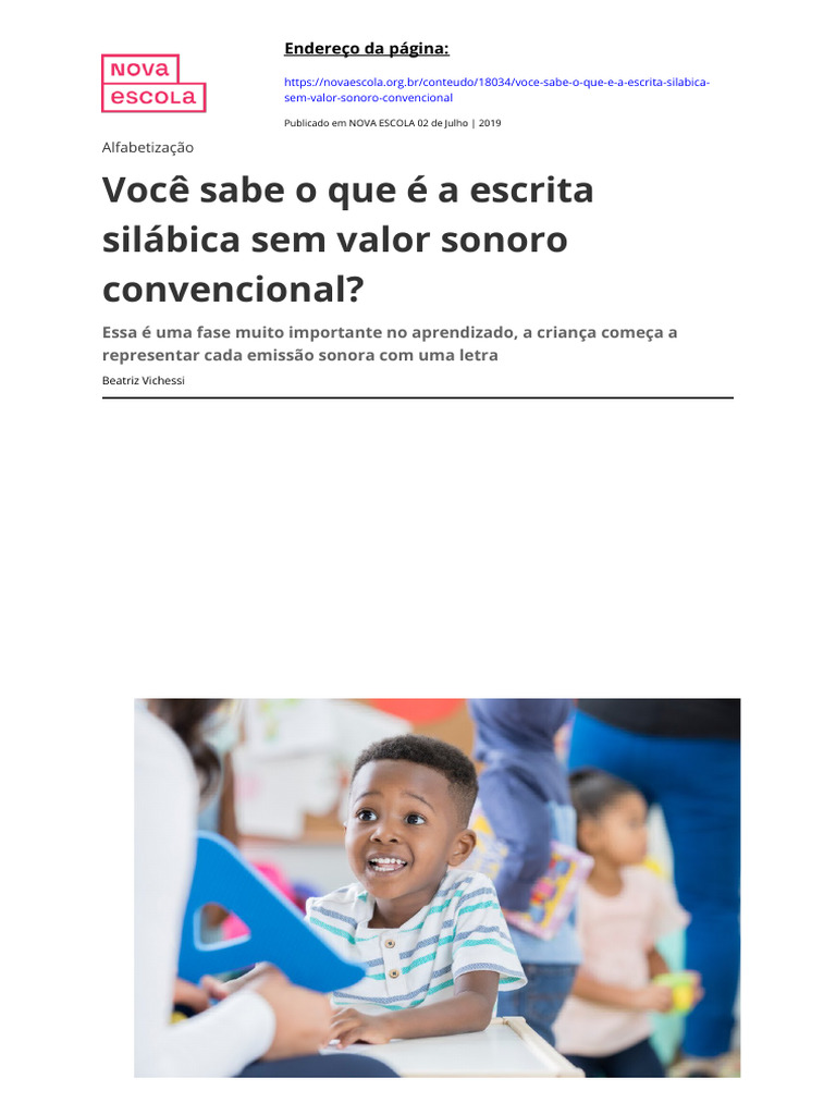 Você Sabe o Que É A Escrita Silábica Sem Valor Sonoro Convencional ...