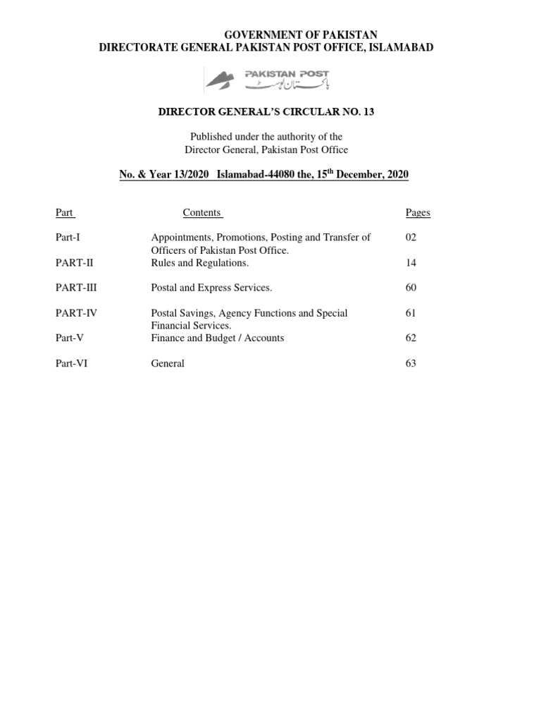 2023 10 7 Director General Circular 15 12 2020 Under The DGPPO IBD ...