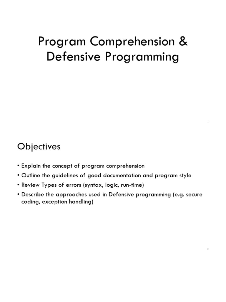 Unit 9 Program Comprehension and Defensive Programming | PDF | C++ ... Unit 9 Program Comprehension and Defensive Programming | PDF | C++ ...