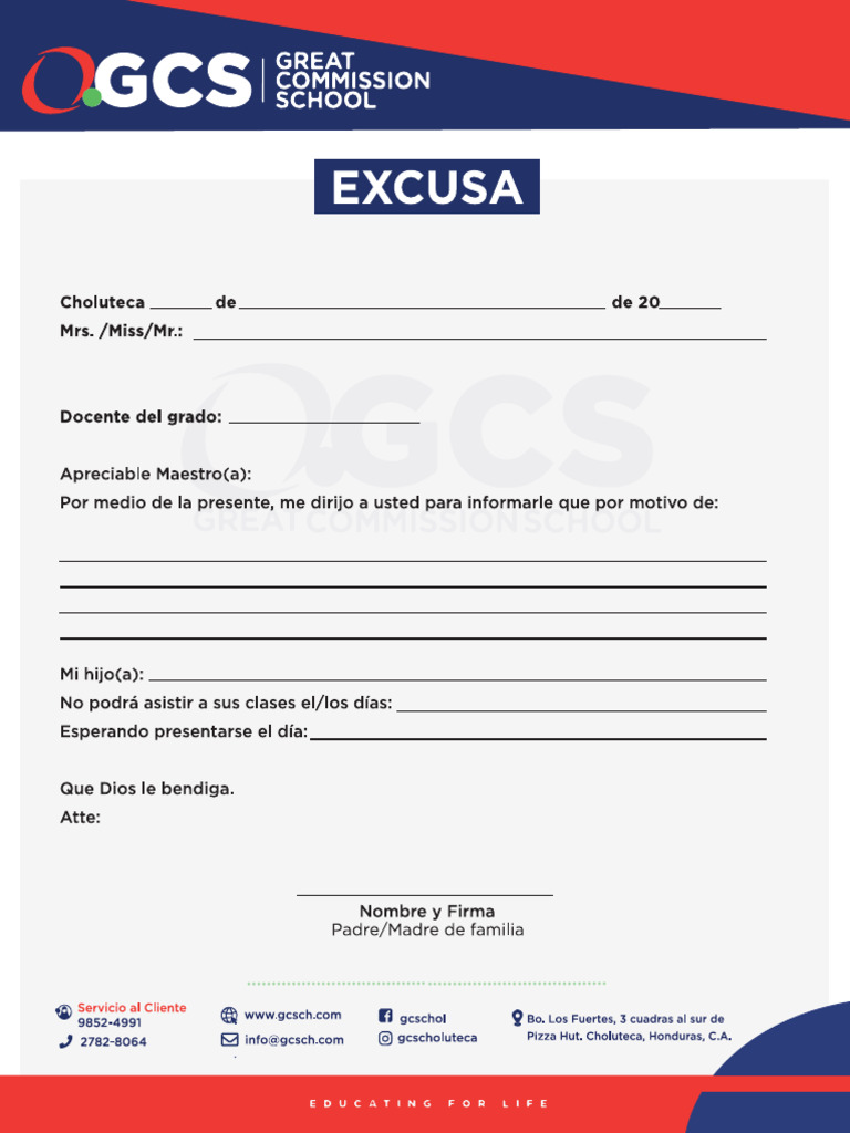 Excusas Gcs 2022 PDF | PDF