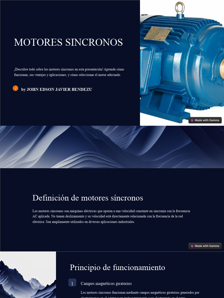 Motores Sincronos | PDF | Motor eléctrico | Ingenieria Eléctrica