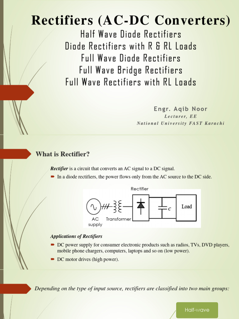 Week 4 | PDF | Rectifier | Electronic Engineering