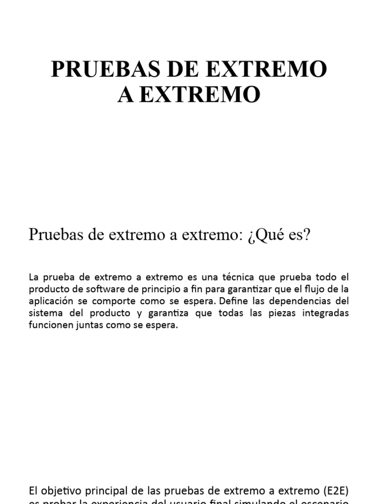 Pruebas de Extremo A Extremo | PDF | Software | Software de la aplicacion Pruebas de Extremo A Extremo | PDF | Software | Software de la aplicacion