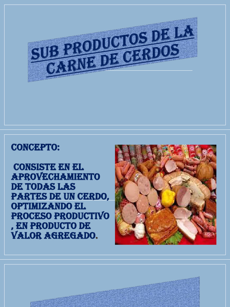 Aprovechamiento Integral del Cerdo | PDF | Carne | Cerdo