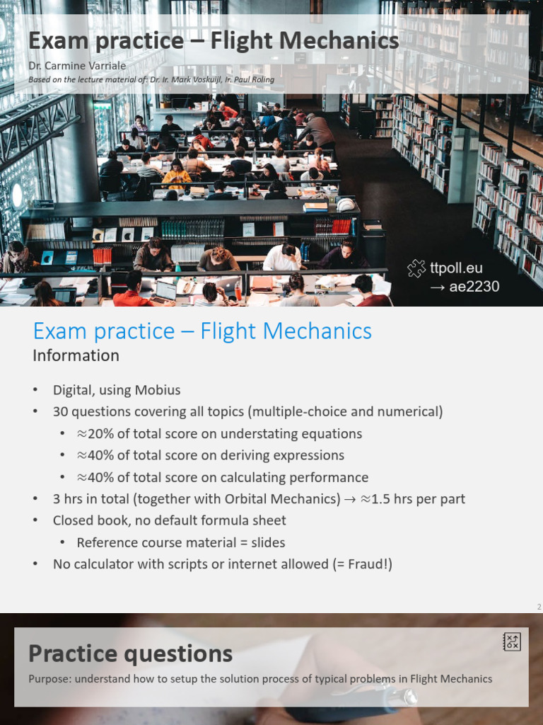 Lecture 14 Exam Practice Slides | PDF | Aircraft | Flight