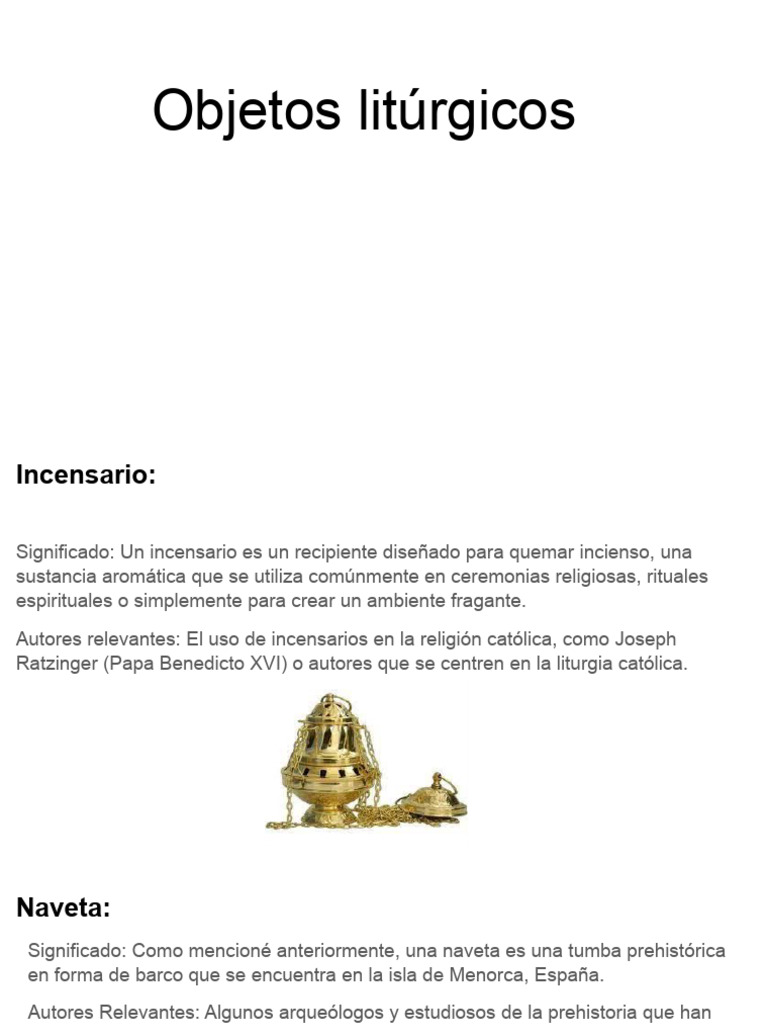 Objetos Litúrgicos | PDF