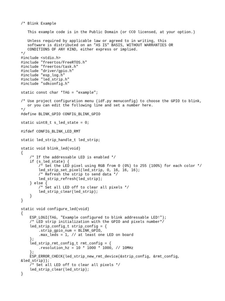 Blink Example Main | Download Free PDF | Software Development | Information Technology