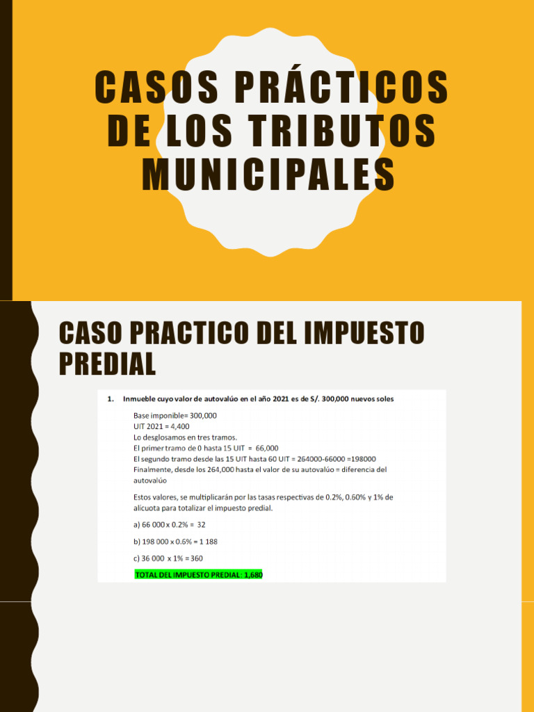 Casos Prácticos de Los Tributos Municipales | PDF