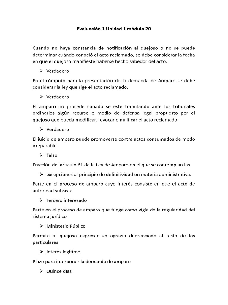 Evaluacion 1 Modulo 20 Unidad 1 | PDF