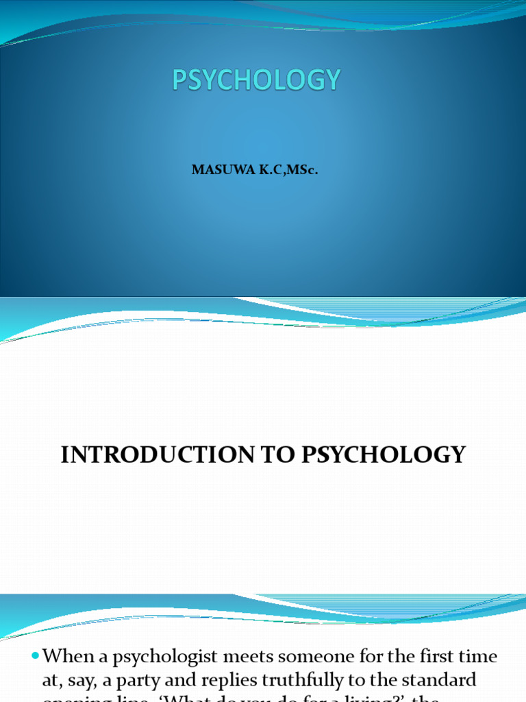 Introduction To Psychology | PDF | Psychology | Humanistic Psychology