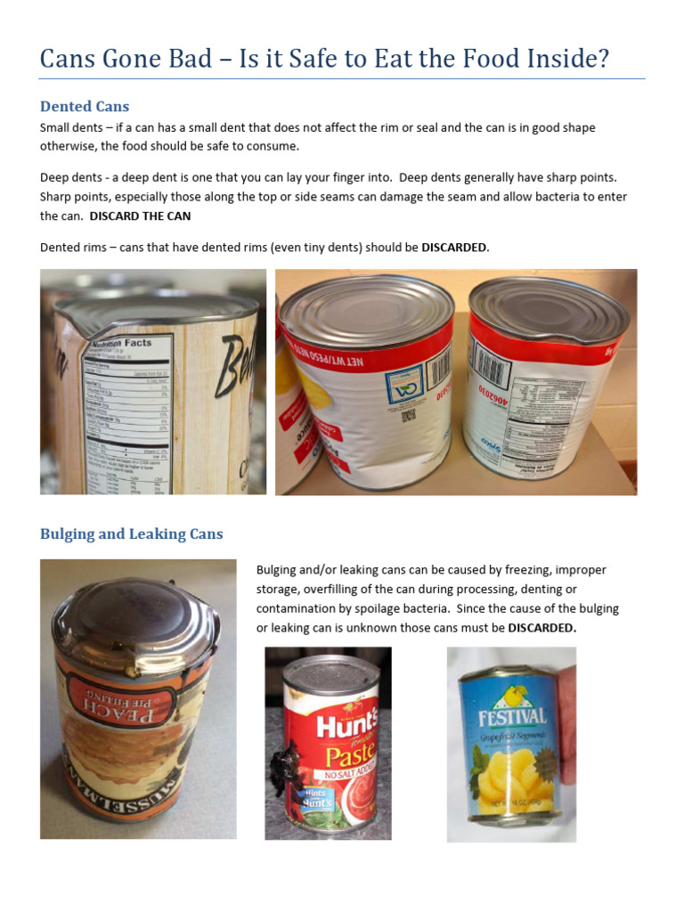 Cans Gone Bad | PDF | Canning | Botulinum Toxin