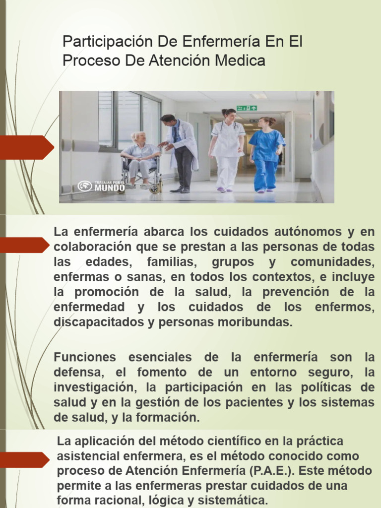 Participación de Enfermería en El Proceso de Atención | PDF | Enfermería | Ciencias de la Salud