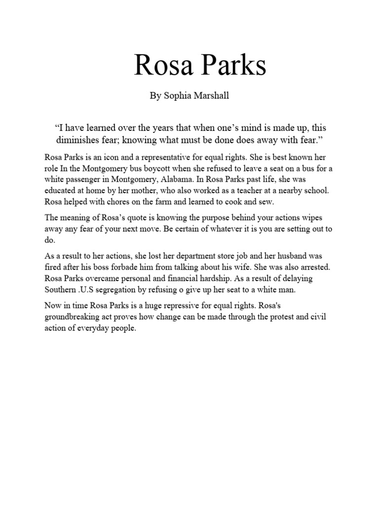 Rosa Parks | PDF
