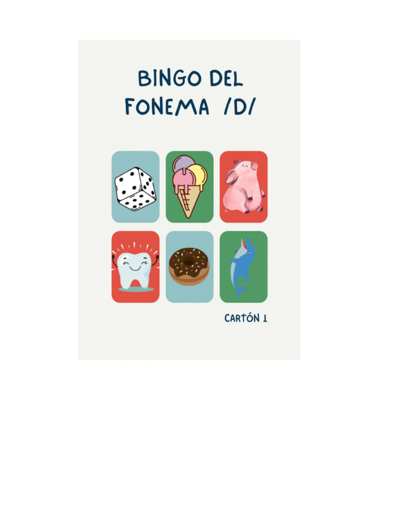 Bingo Del Fonema D | PDF