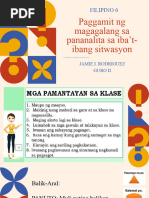 FILIPINO5 Q2 6 Natutukoy Ang Tayutay (Pagsasatao o Personipikasyon) | PDF
