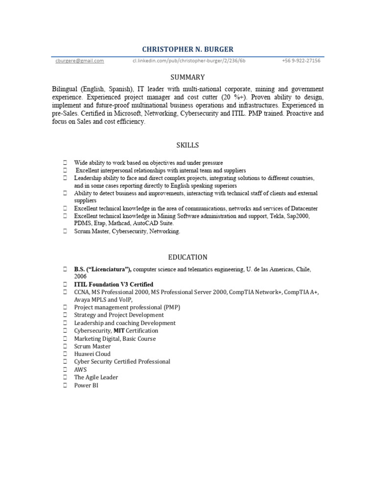 Christopher Burger CV English v160 2022 | PDF | Cloud Computing ...