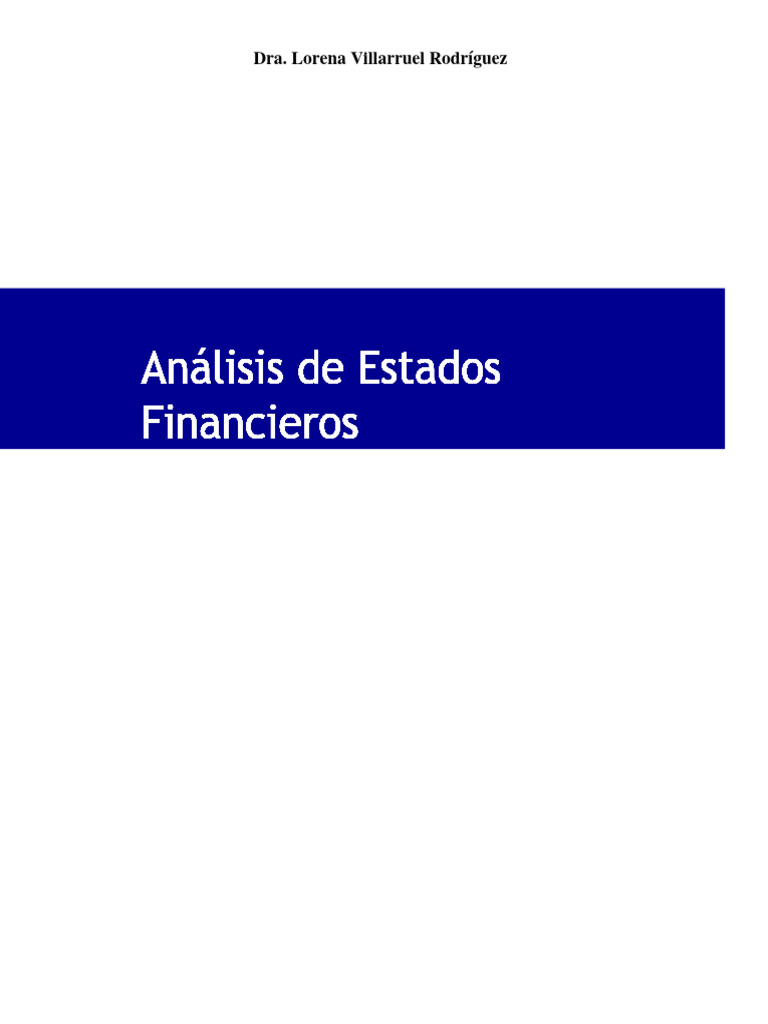 Conceptos y Descripcion Del Analisis de Estados Financiero | PDF | Ratio financiero | Contabilidad