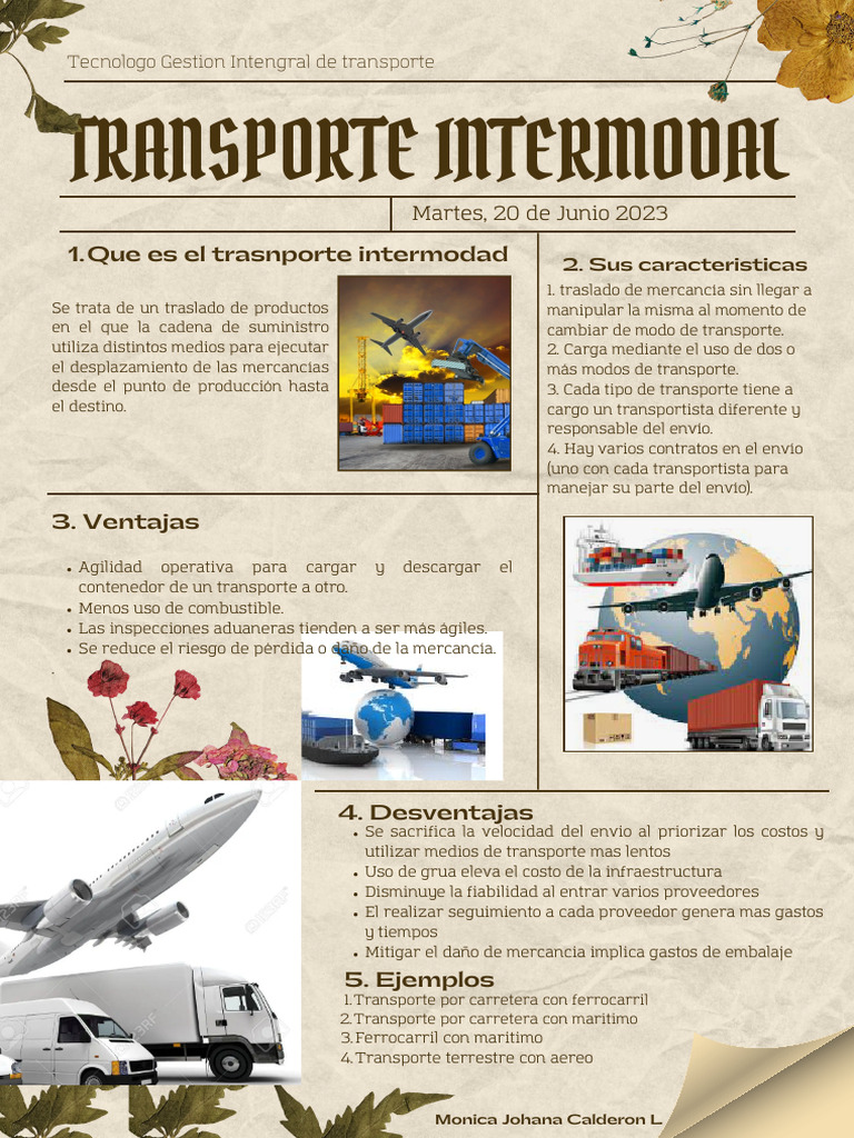 Evidencia Poster Informativo | PDF | Transporte | Transporte Intermodal de Carga