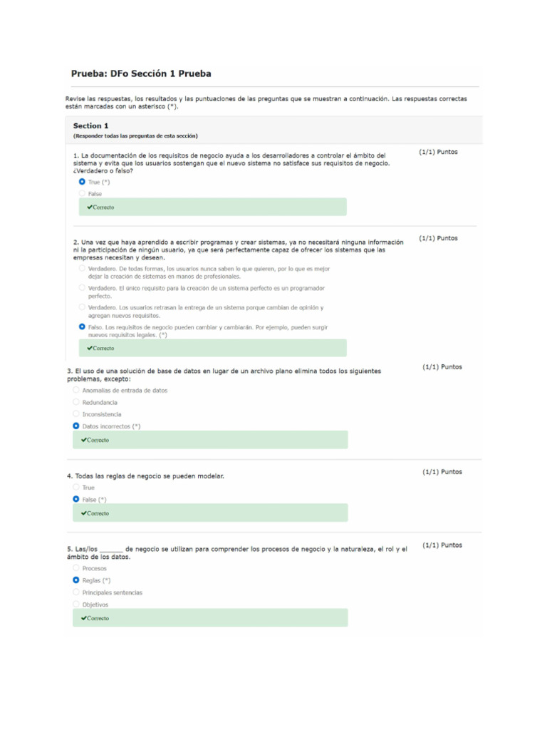 Prueba DFo Sección 1 Prueba | PDF