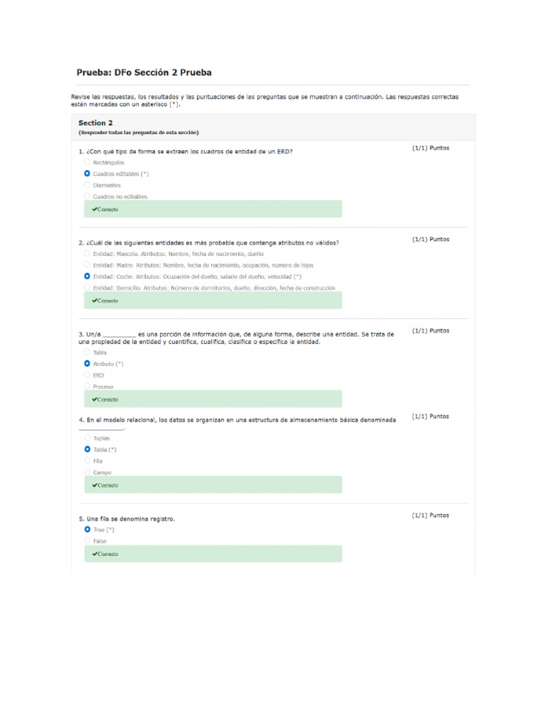 Prueba DFo Sección 2 Prueba | PDF