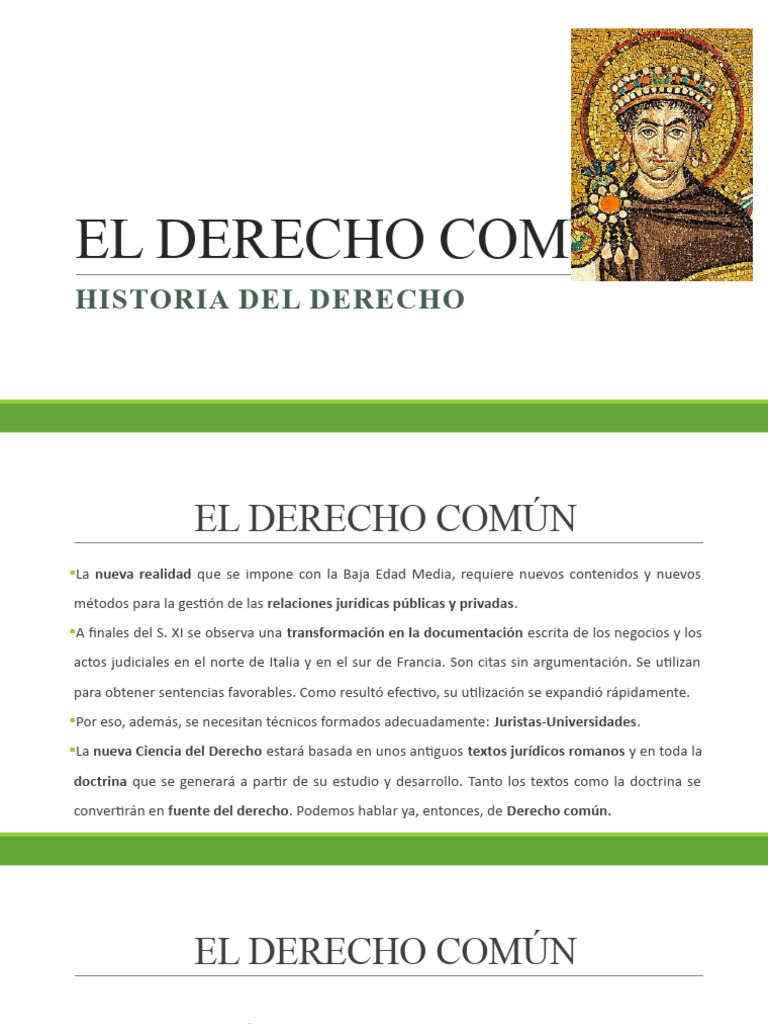 Evolución del Derecho Común Medieval | PDF | Ley romana | Justicia