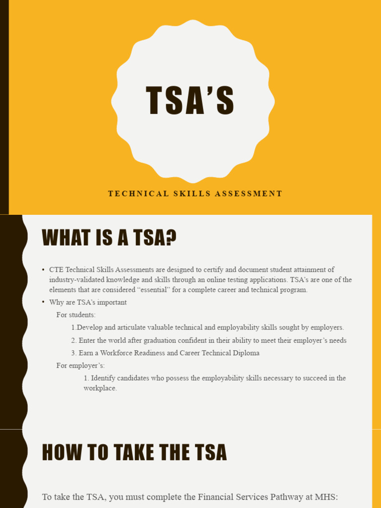 Tsa Visual Aid | PDF | Vocational Education