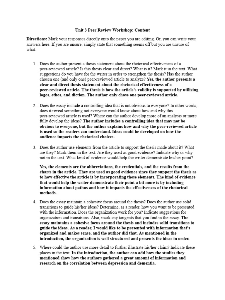 3 Evelyn Peer Review Content | PDF | Essays | Peer Review