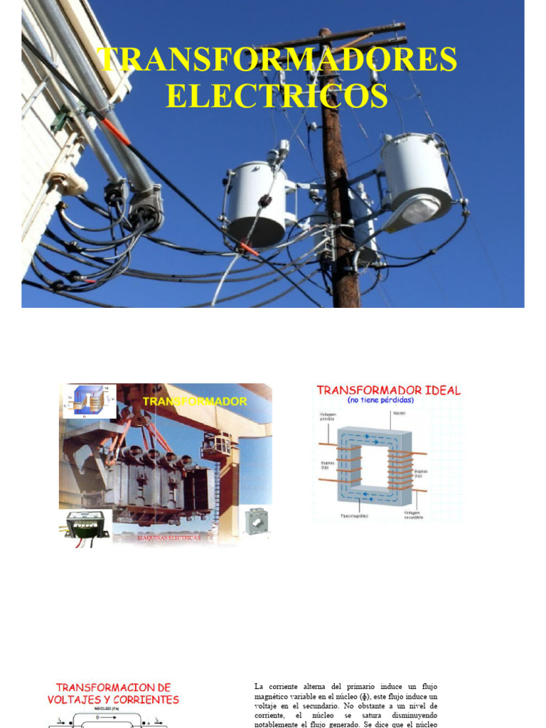 Trafos | PDF | Transformador | Corriente eléctrica