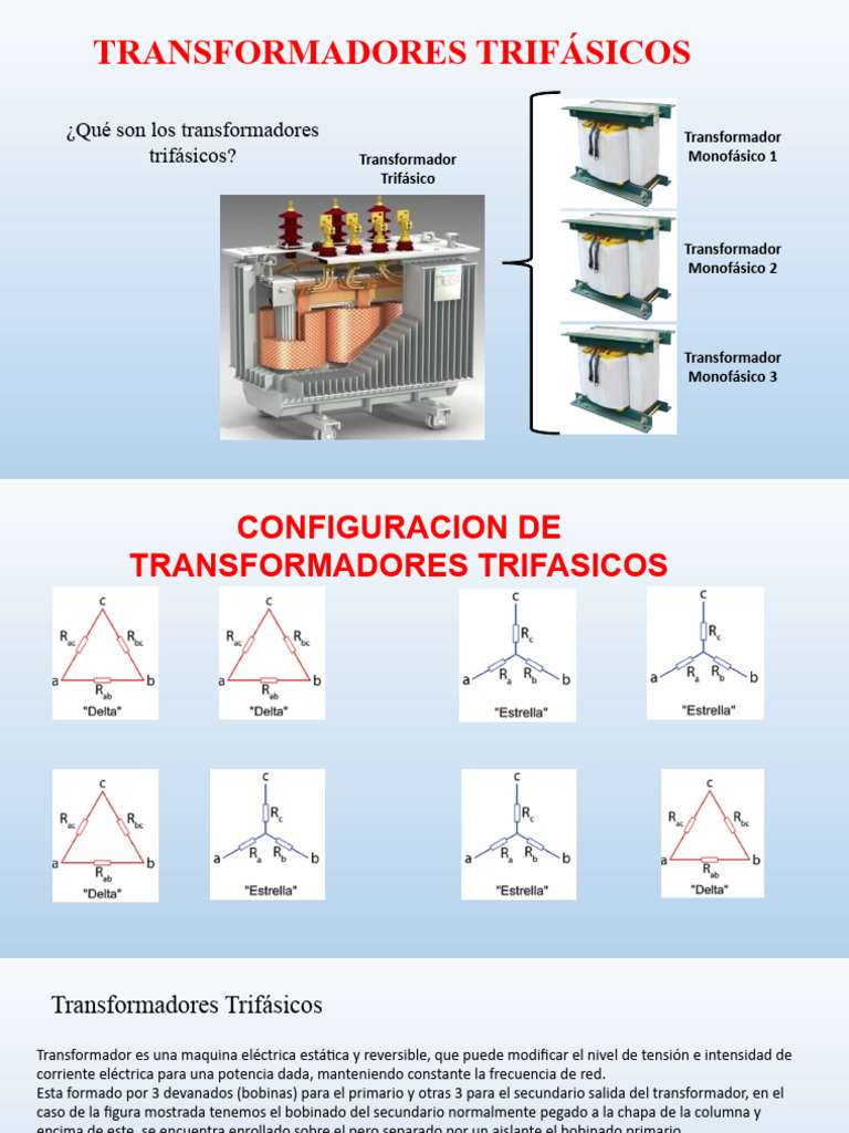 Transformadores Trifasicos2021 | PDF | Transformador | Energia electrica
