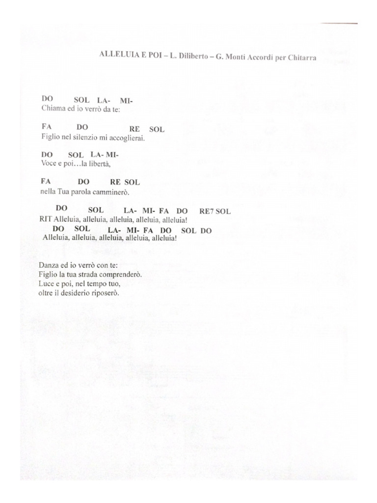 Alleluia E Poi | PDF