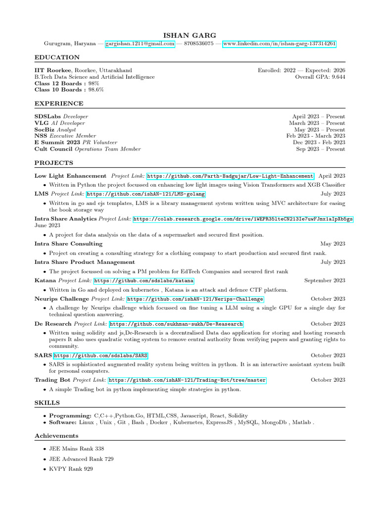 Coles Resume Template - 1 | PDF | Computing | Computer Science