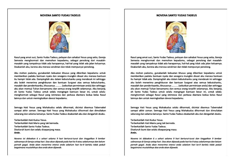 Novena Santo Yudas Tadeus - Compress | PDF