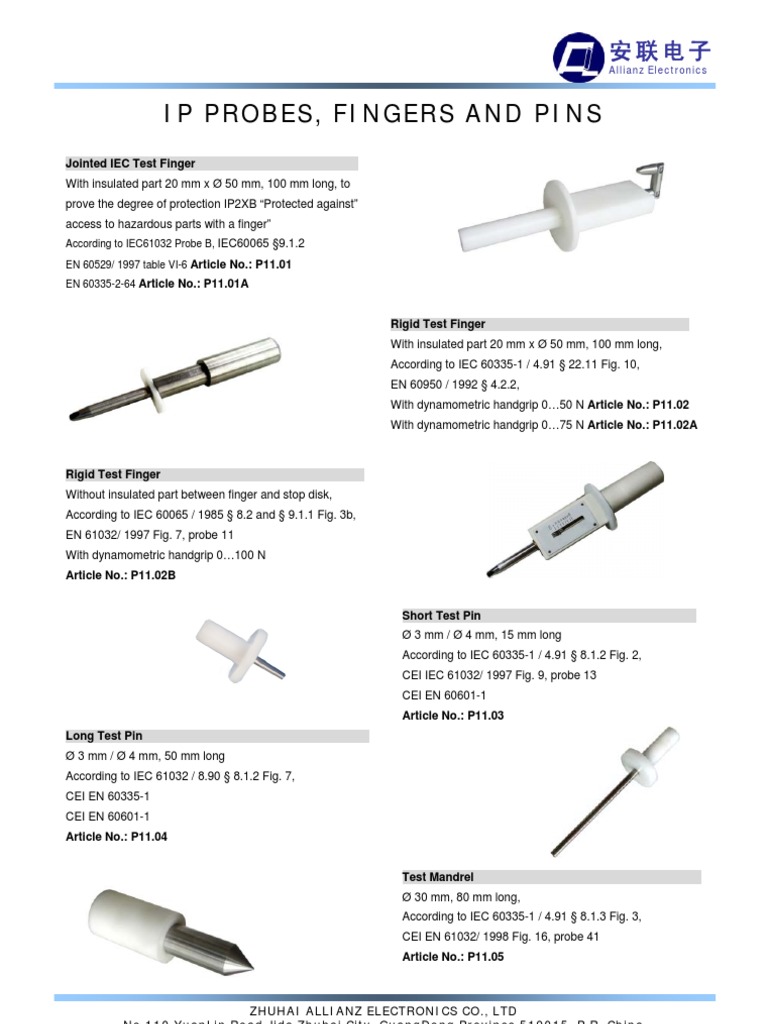 Jointed IEC Test Finger | PDF | Ac Power Plugs And Sockets | Electrical ...