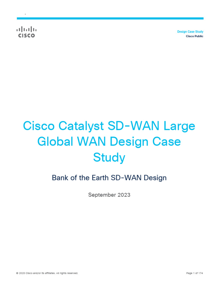 Cisco SDWAN Case Study Large Global WAN | PDF | Virtual Private Network | Computer Network