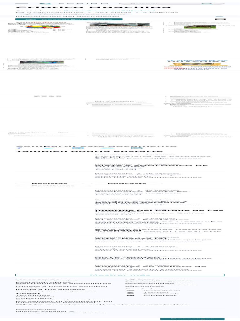 Criptico Huachipa PDF Vertebrados Mamíferos | PDF