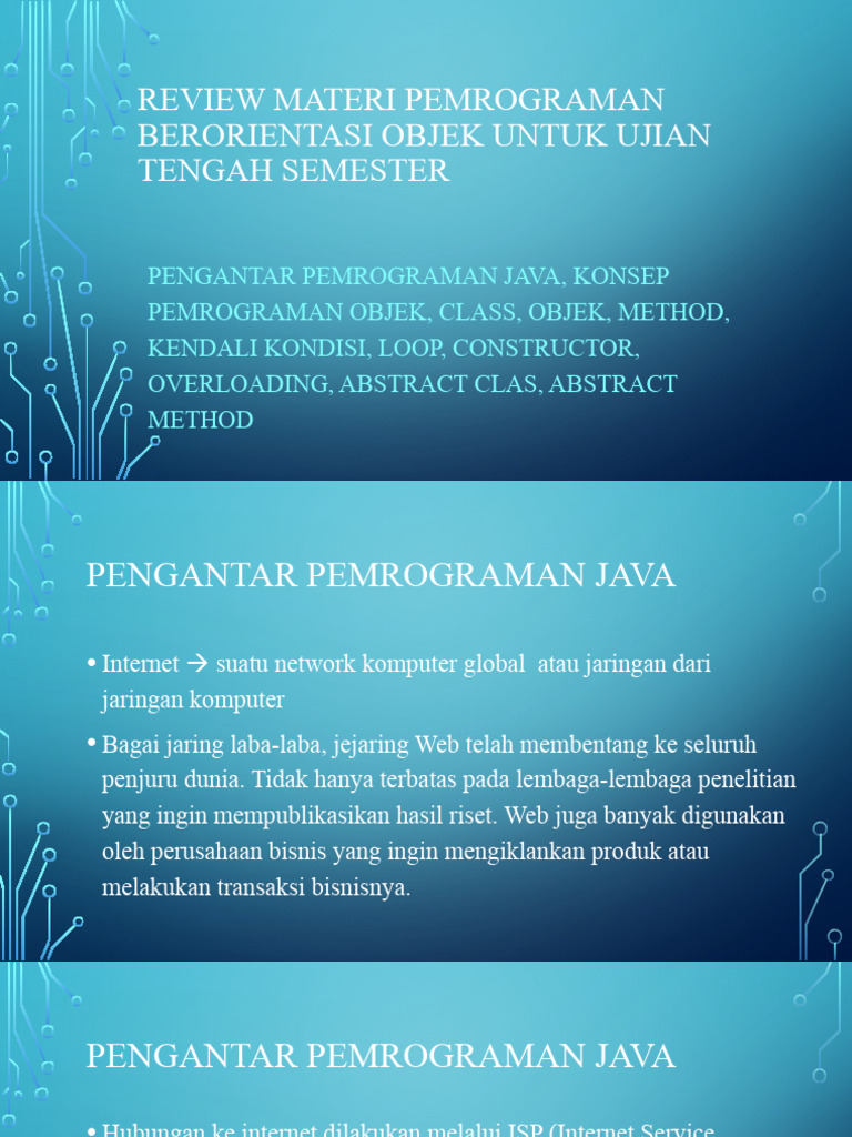 Review Materi PBO Untuk UTS | PDF