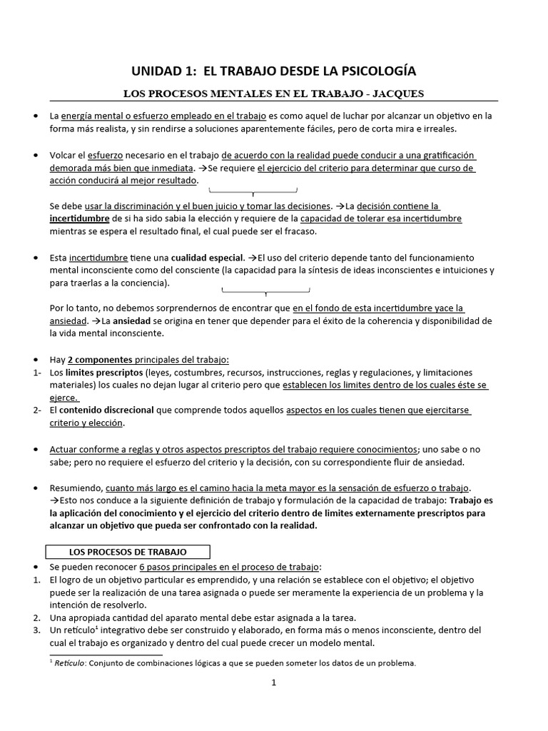 1er Parcial - Resumen Psicología Del Trabajo | PDF | Sicología | Psicología industrial y ...
