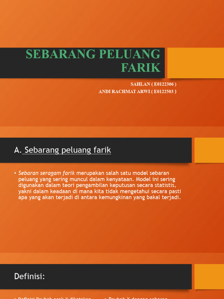 Sebaran Peluang Farik | PDF | Seni & Disiplin Bahasa | Metode & Bahan Ajar