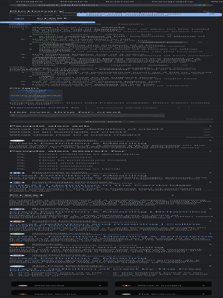 Crest Definition - Google Search Ok | PDF | Heraldry | Linguistics
