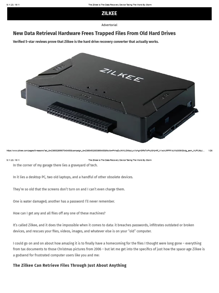 The Zilkee Is The Data Recovery Device Taking The World by Storm | PDF ...