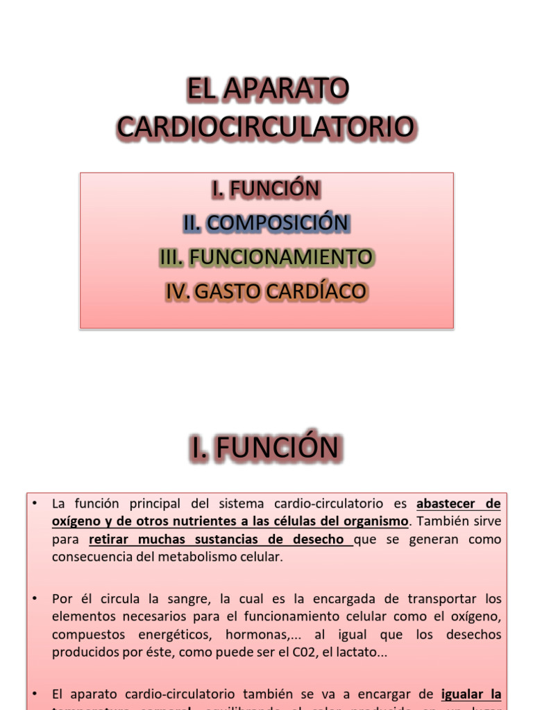 Aparato-Cardiocirculatorio CLASE 9 | PDF | Corazón | Sistema circulatorio