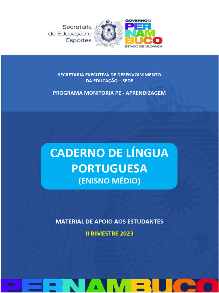 CADERNO - Estudante - LP - 3º Ano - 2º Bi | PDF | Gado | Memória