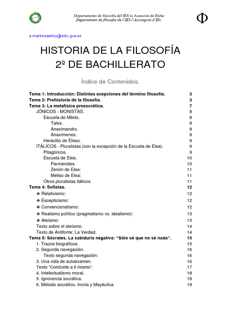 Apuntes 2Âº BACH | PDF | René Descartes | Filosofía helenística