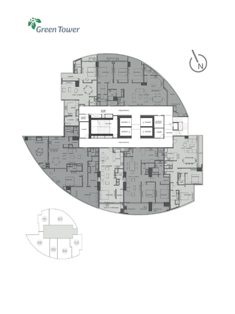 Departamentos Planos Green Tower Santa Cruz | PDF