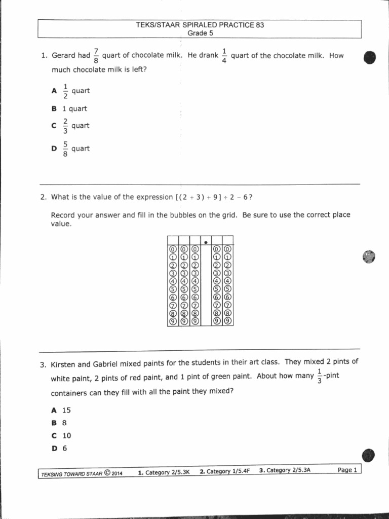Spiral Math Pg. 2-1-2 | PDF